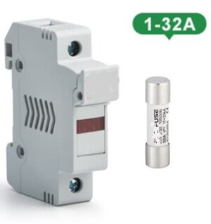 Din rail fuse holder safety string enclosure