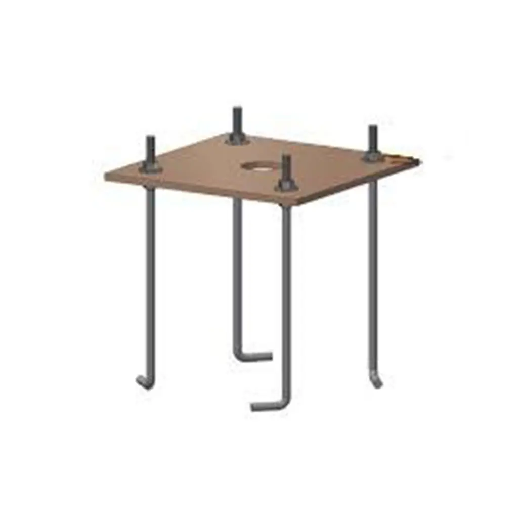 T rack foundation kit | J bolts and nut template