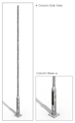 Light Column Flanged 4m street lighting structure