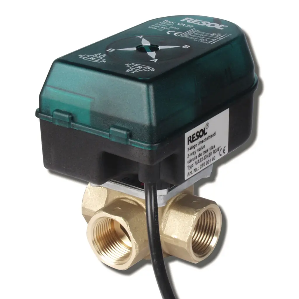 Solar Motorized Valve 3 Port | Heating fluid diversion