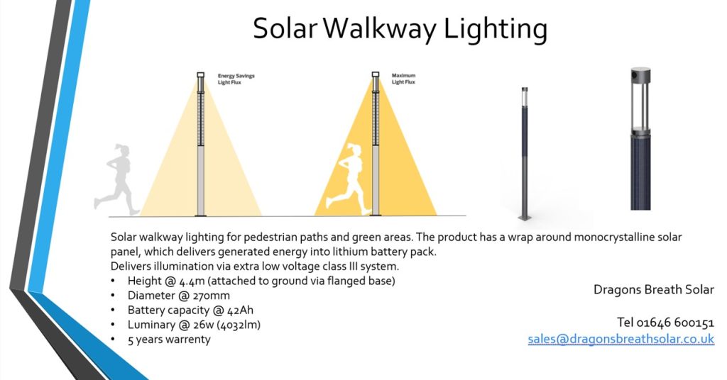 Solar walkway light | Ideal for any pedestrian footfall