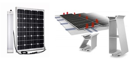 Solar batten light for inside or outdoor uses