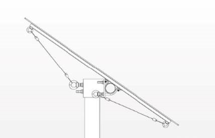 Ground mounted solar fixing 3 panel angled fixing station